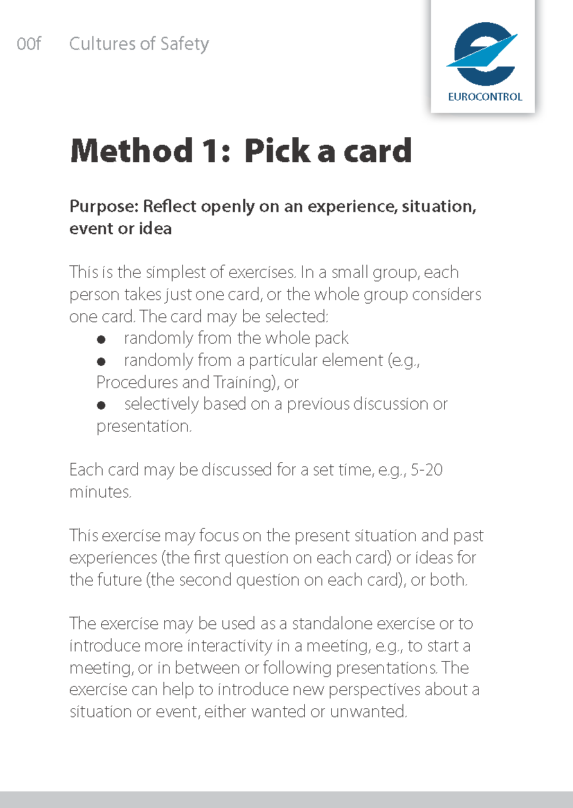 Using the Safety Culture Discussion Cards: Tips From a User ...